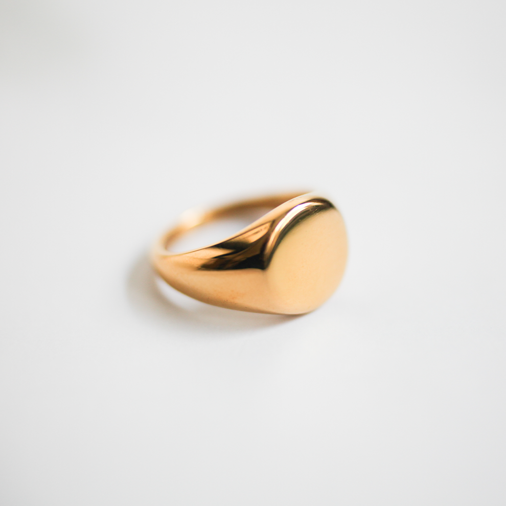 Blank signet ring 060 Gold – Sai | Official online store